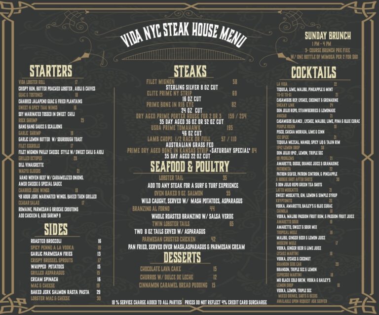 Vida Steakhouse NYC